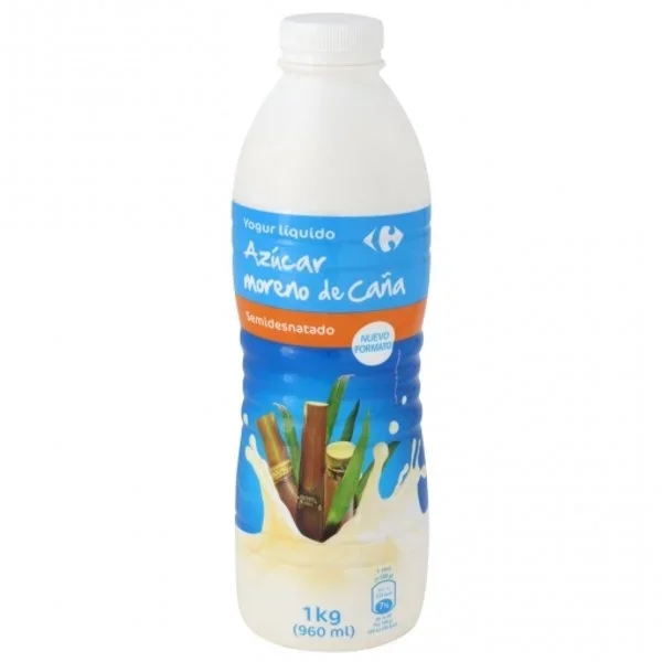 Yogur líquido natural con azúcar moreno de caña Carrefour 1 kg. en ...