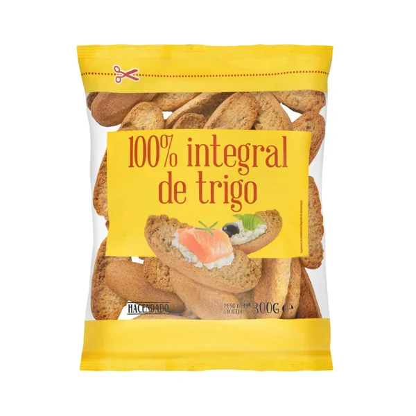 Panecillo tostado 100% integral de trigo Hacendado - Mercadona