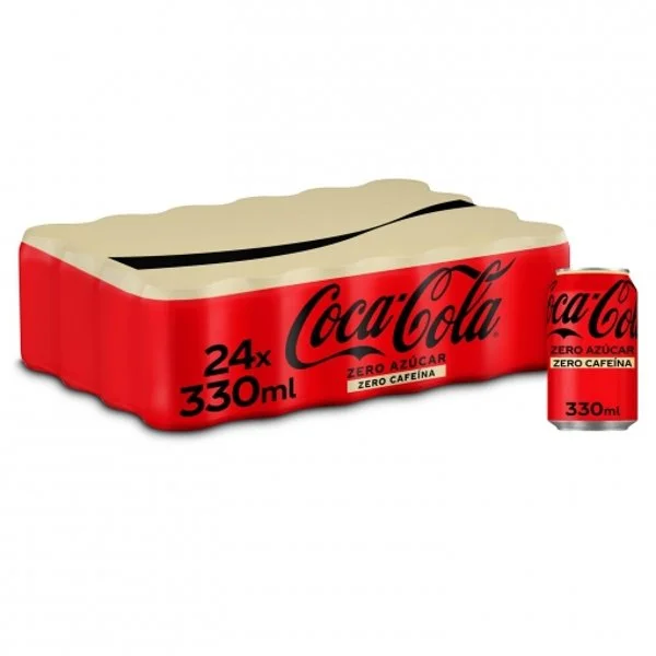 Coca Cola zero azúcar zero cafeína pack 24 latas 33 cl. - Coca Cola ...