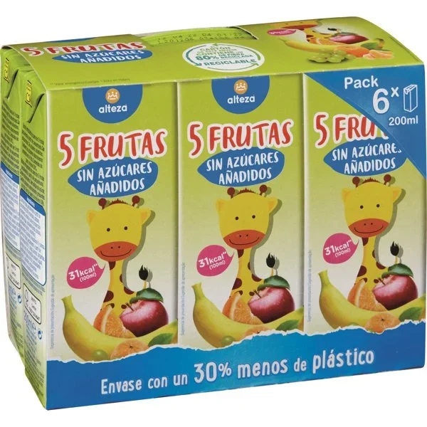 Bebida Multifruta sin Azúcar 6 x 200ML - Precio, Opiniones y Alternativas