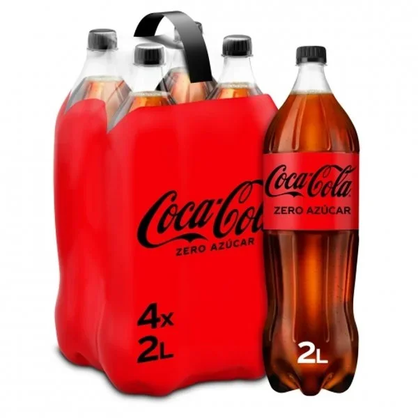 Refresco de cola COCA COLA Zero, pack 4x2 litros