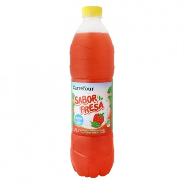 Refresco Carrefour sabor fresa con gas botella 1,5 l. - Precio ...