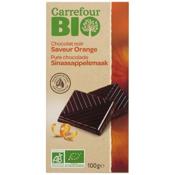 Chocolate negro sabor naranja ecológico Carrefour Bio 100 g. en ...