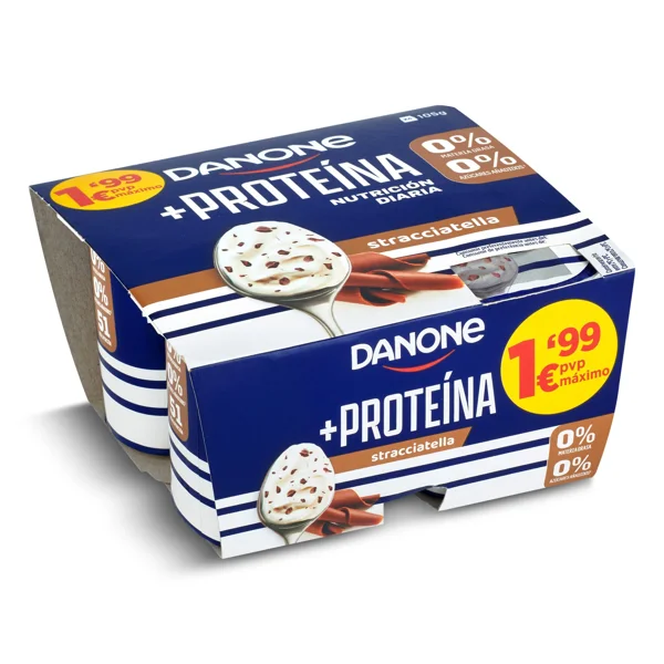 Yogur desnatado de proteínas sabor stracciatella Danone pack 4 x 105 g en Dia - Precio ...