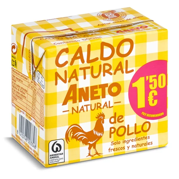 Caldo natural de pollo Aneto brik 500 ml en Dia - Precio, Opiniones y ...