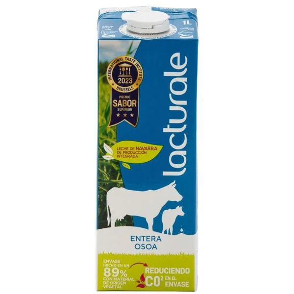 Leche entera LACTURALE, brik 1 litro en Eroski – Precio, Opiniones y ...