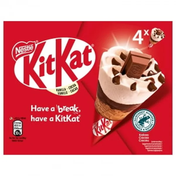 Conos con helado Kit Kat Nestlé 4 ud. en Carrefour – Precio, Opiniones ...