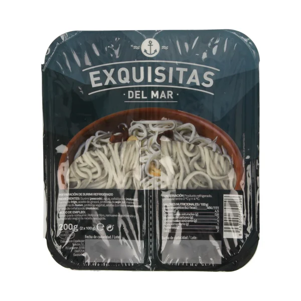 EXQUISITAS DEL MAR Sucedáneo de angulas EXQUISITAS DEL MAR 200 gramos ...