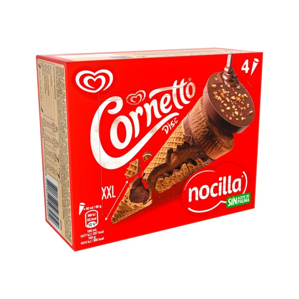 CORNETTO de Frigo cono helado sabor nocilla 4 x 90 ml. en Alcampo ...