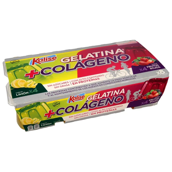 KALISE Gelatina con colageno y alto contenido en proteinas, de limón (4 ...