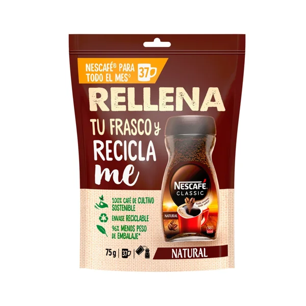 NESCAFÉ Classic Café soluble natural, doypack 75 g. en Alcampo - Precio ...